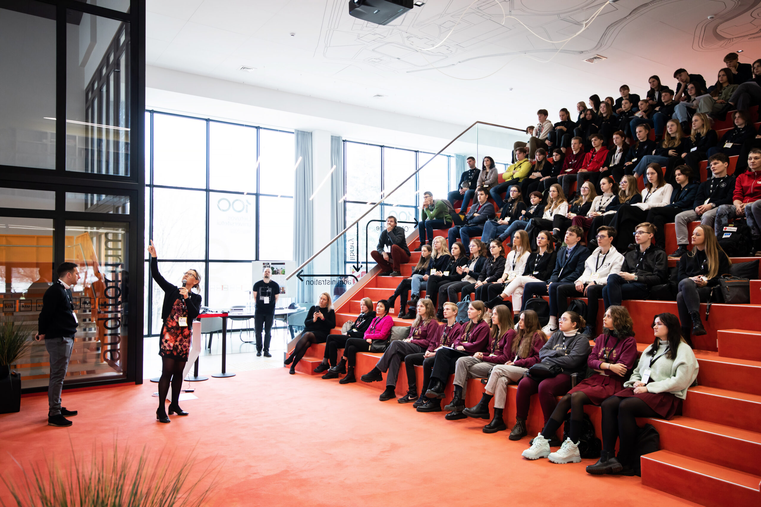 High school students design a temporary emergency settlement in a competition organised by KTU ...